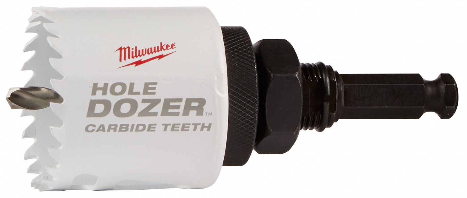 MILWAUKEE Hole Saw: 2 in Saw Dia., 4 Teeth per Inch, 1 5/8 in Max. Cutting Dp, 5/8"-18 Thread ...