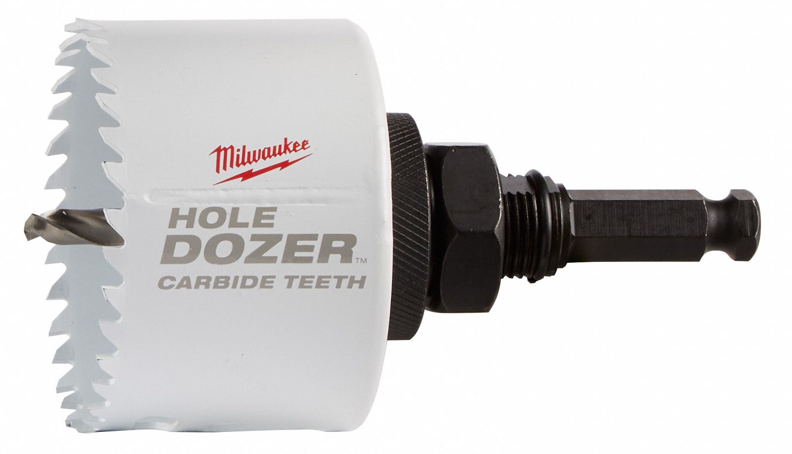 MILWAUKEE Hole Saw: 2 1/2 in Saw Dia., 4 Teeth per Inch, 1 5/8 in Max. Cutting Dp, Bi-Metal ...