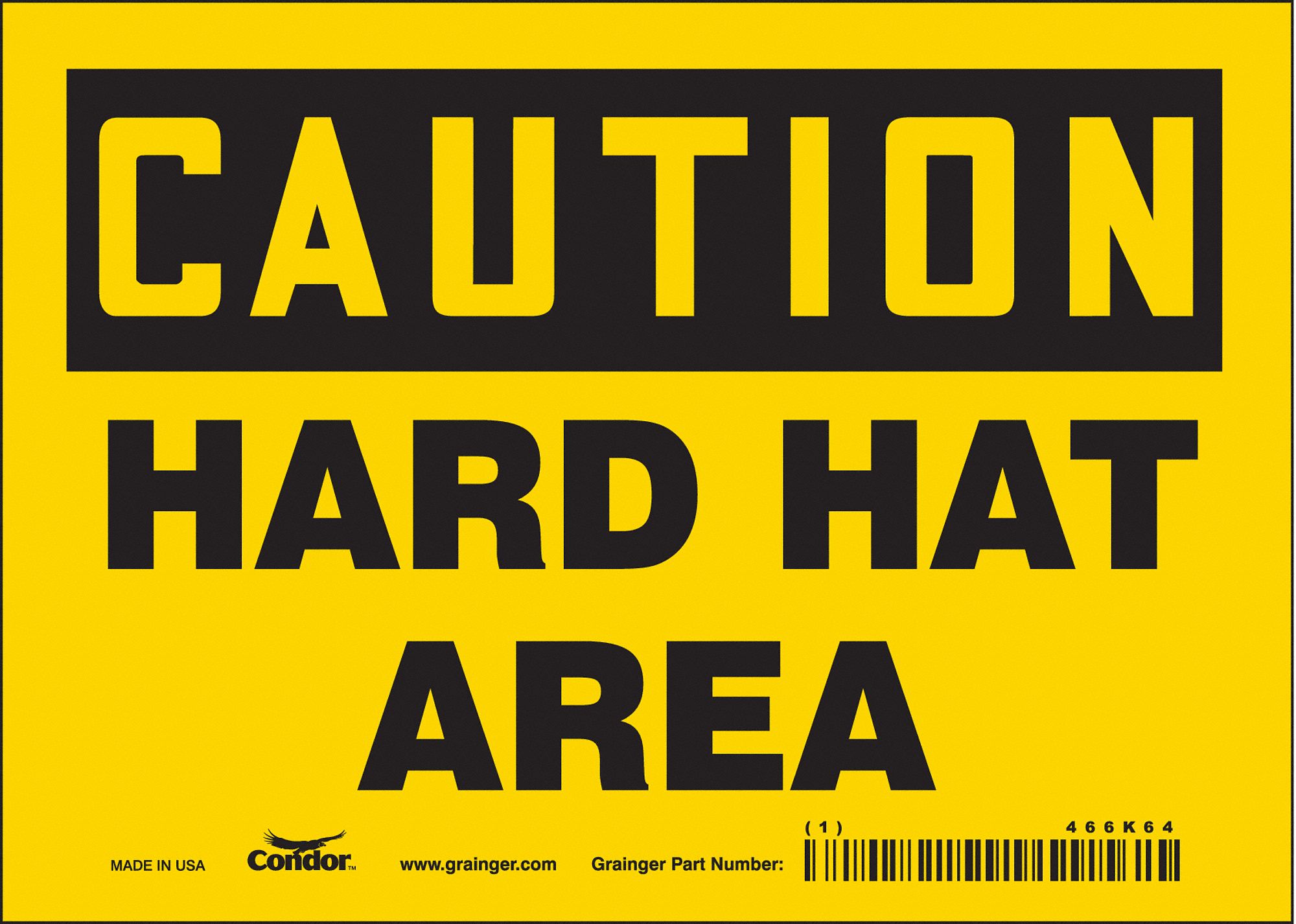 Vinyl, Adhesive Sign Mounting, Safety Sign - 466K64|466K64 - Grainger