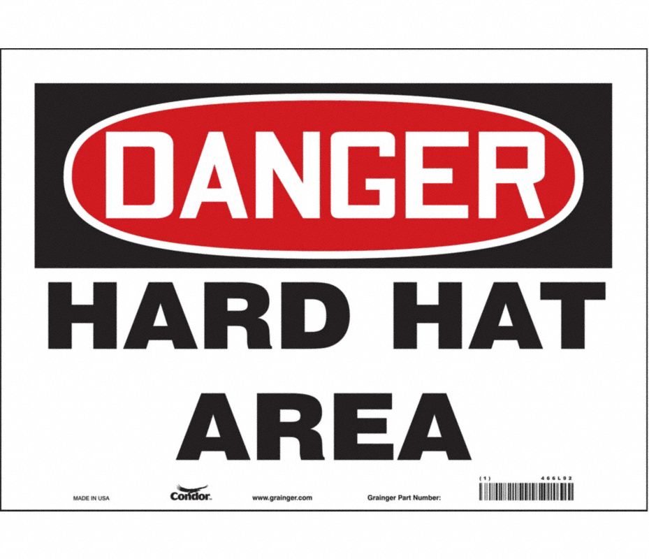 CONDOR Letrero de Seguridad, Encabezado: Danger, Material Vinilo ...