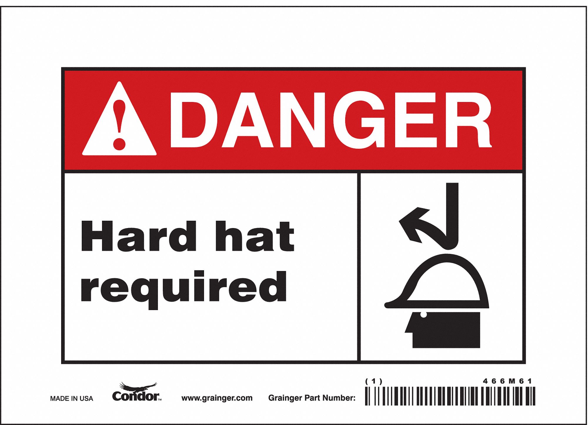 Vinyl, Adhesive Sign Mounting, Safety Sign - 466M61|466M61 - Grainger