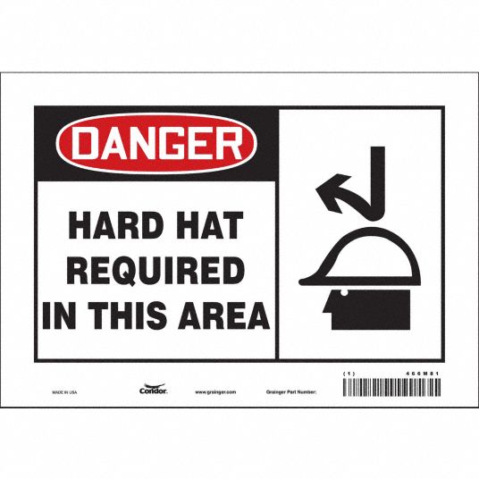 Vinyl, Adhesive Sign Mounting, Safety Sign - 466M81|466M81 - Grainger