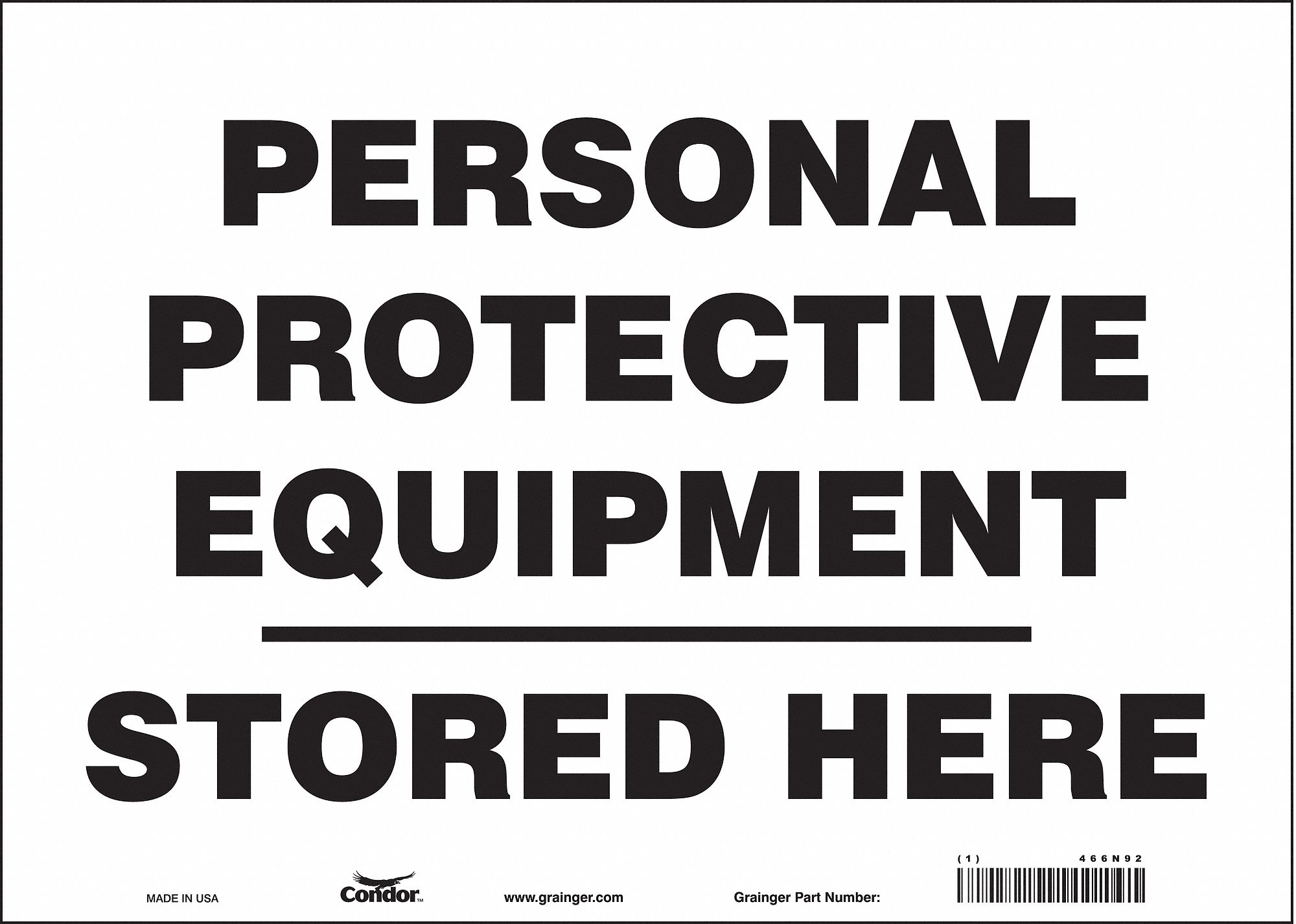 Vinyl, Adhesive Sign Mounting, Safety Sign - 466N92|466N92 - Grainger