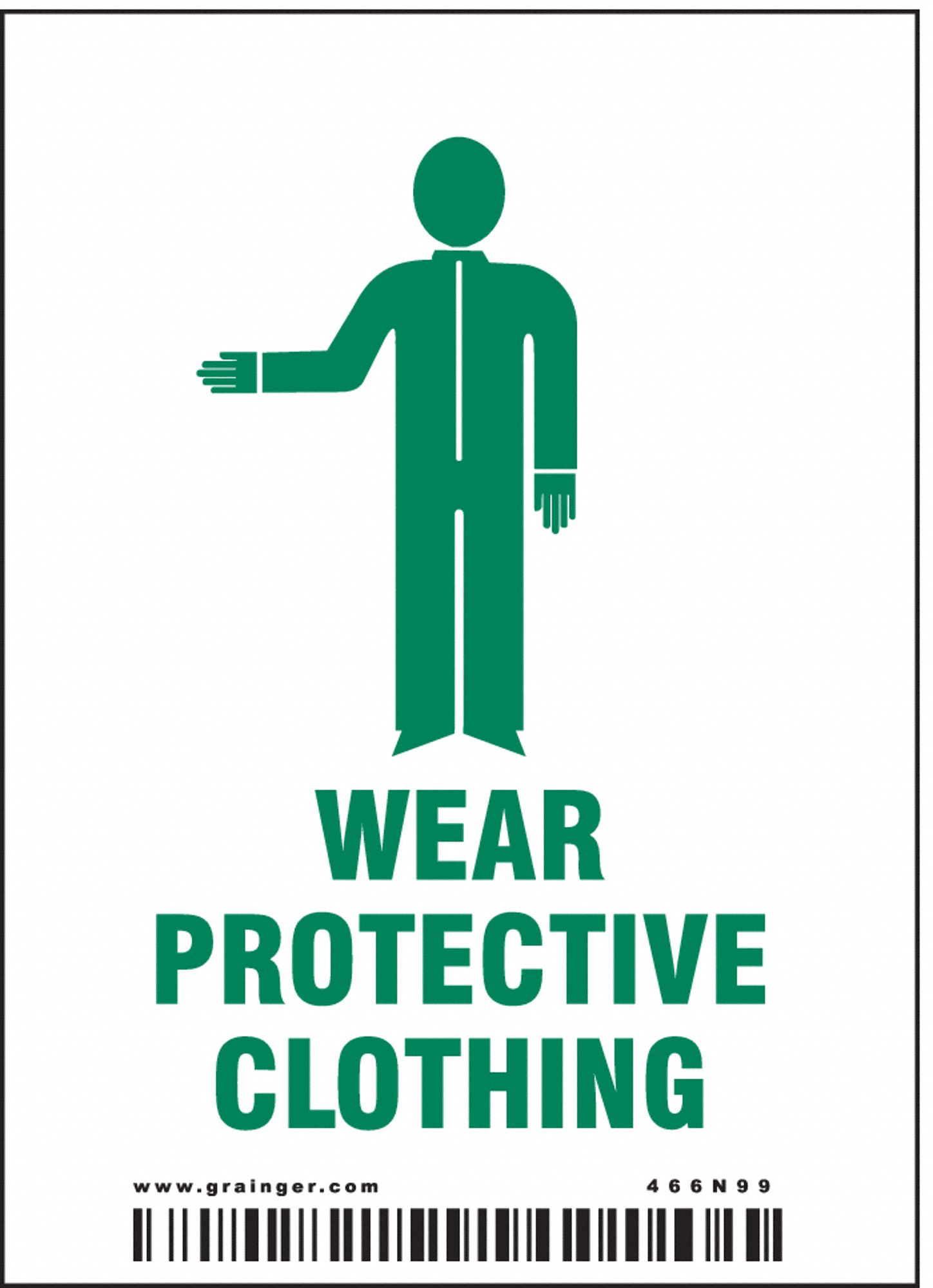 Vinyl, Adhesive Sign Mounting, Safety Sign - 466N99|466N99 - Grainger