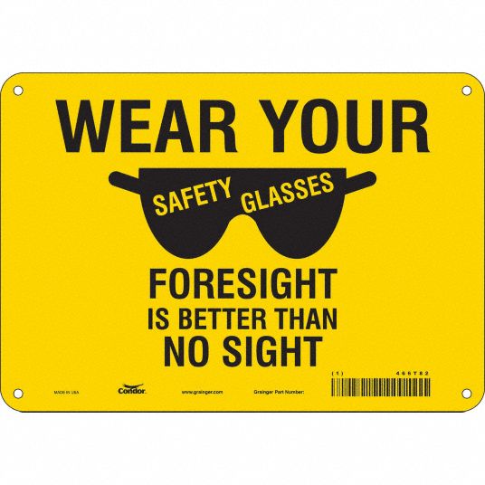 Aluminum, Mounting Holes Sign Mounting, Safety Sign - 466T82|466T82 ...