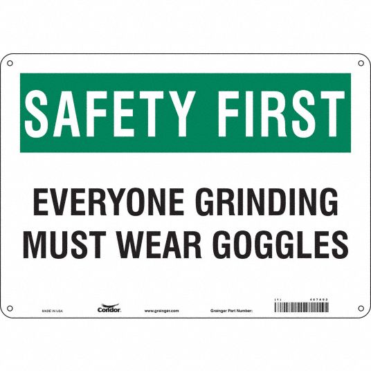 Aluminum, Mounting Holes Sign Mounting, Safety Sign - 467A92|467A92 ...