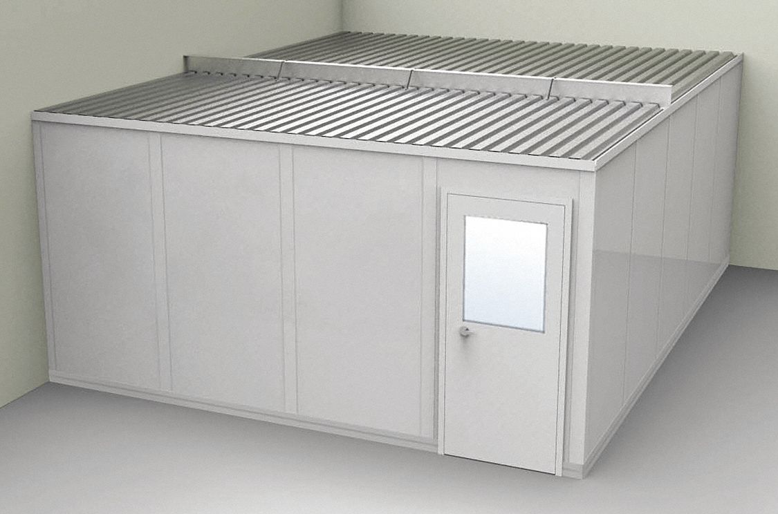 PORTA-FAB, 20 ft x 16 ft x 8 ft, 2 Walls, Modular In-Plant Office ...