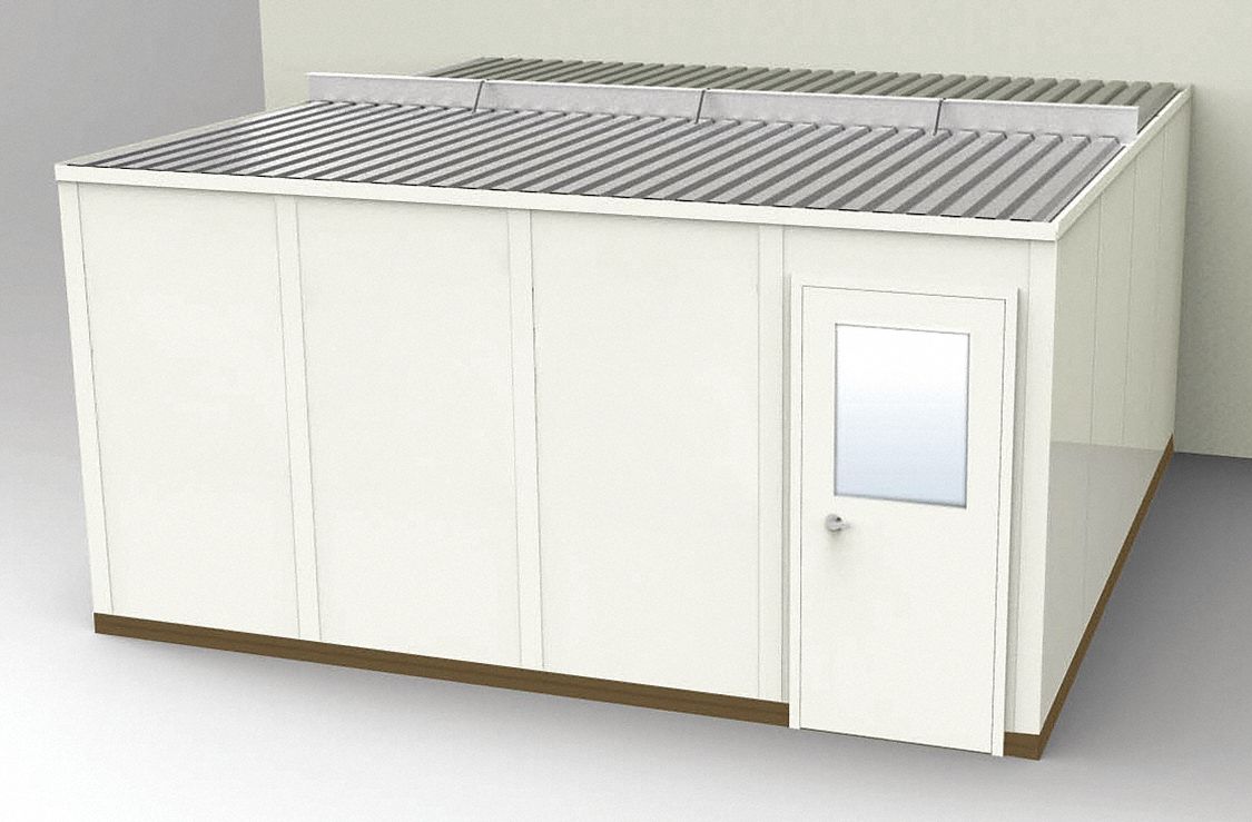 PORTA-FAB, 16 ft x 16 ft x 8 ft, 3 Walls, Modular In-Plant Office ...
