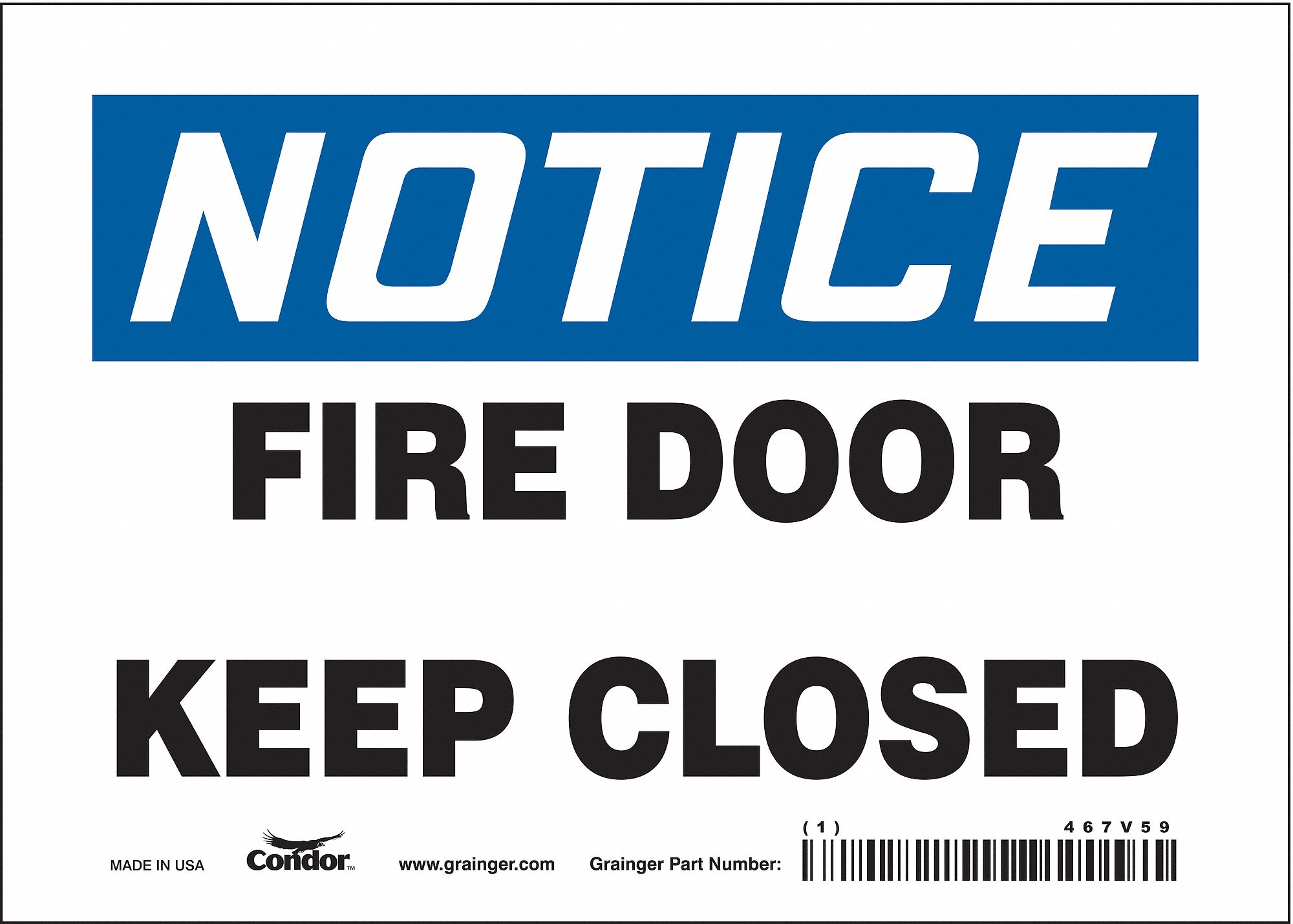 Vinyl, Adhesive Sign Mounting, Safety Sign - 467V59|467V59 - Grainger