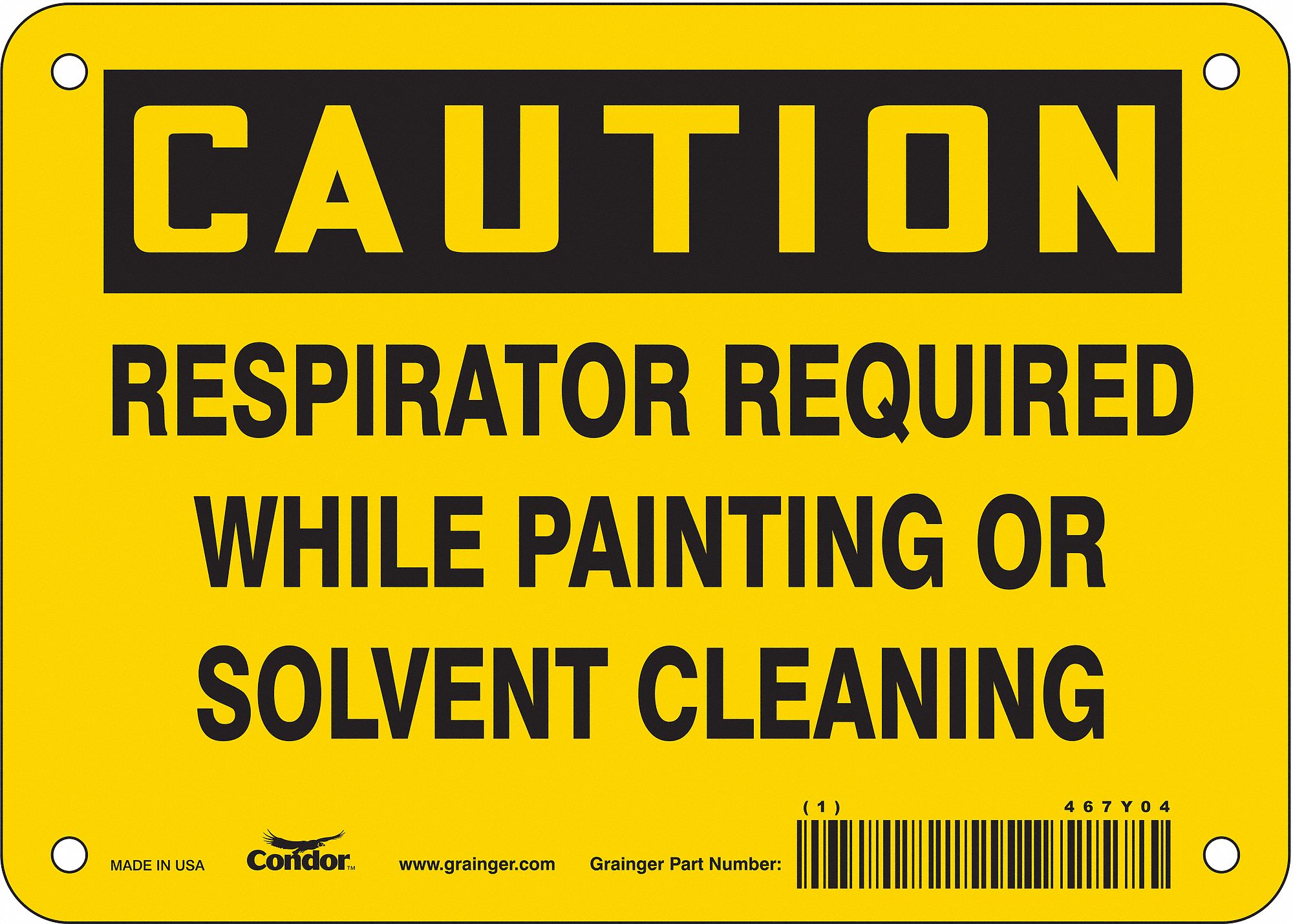 Vinyl, Adhesive Sign Mounting, Safety Sign - 467Y04|467Y04 - Grainger