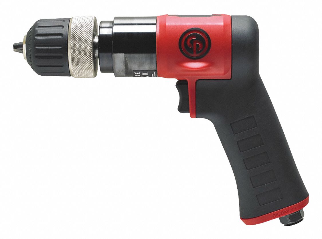 CHICAGO PNEUMATIC, 3/8 in Chuck Size, Industrial Duty, Drill - 468H68 ...