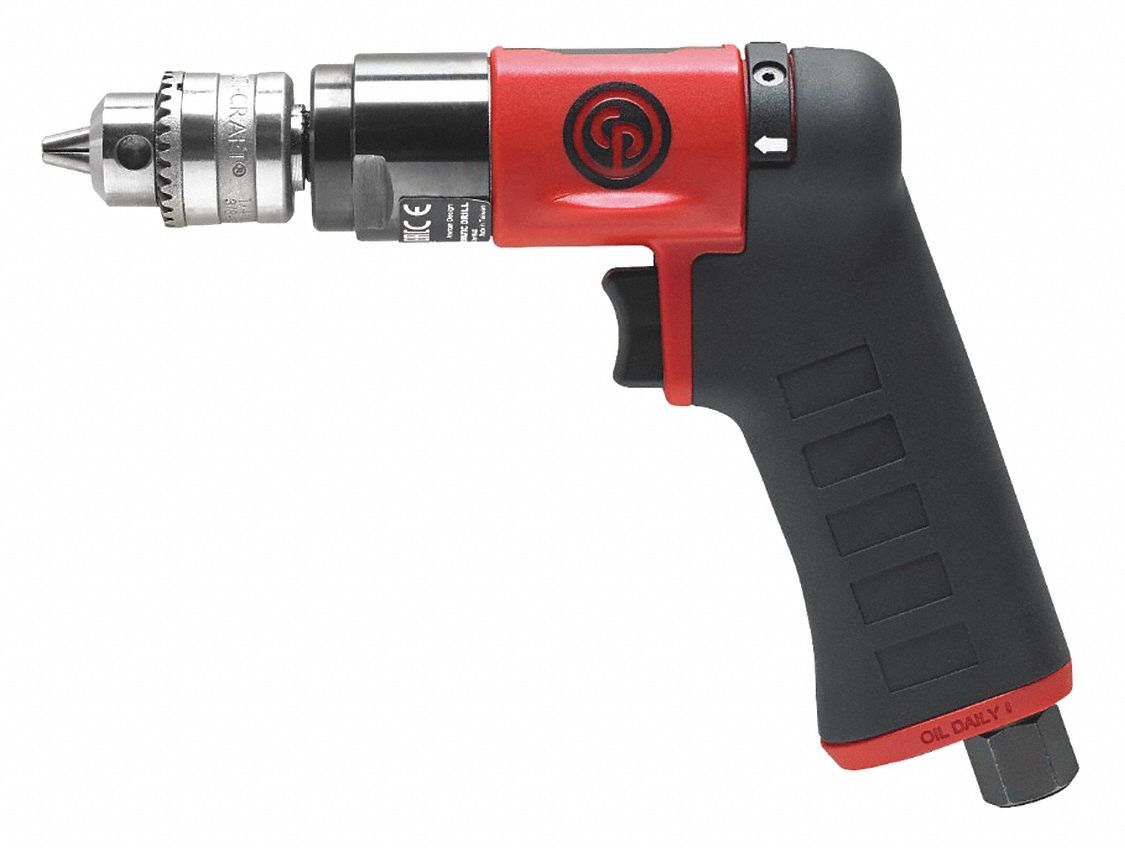 CHICAGO PNEUMATIC, 1/4 in Chuck Size, Industrial Duty, Drill - 468H69 ...