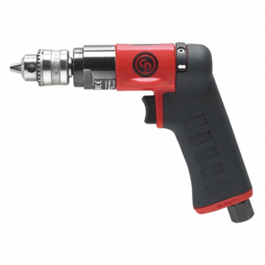 CHICAGO PNEUMATIC, 1/4 in Chuck Size, Industrial Duty, Drill - 468H69 ...