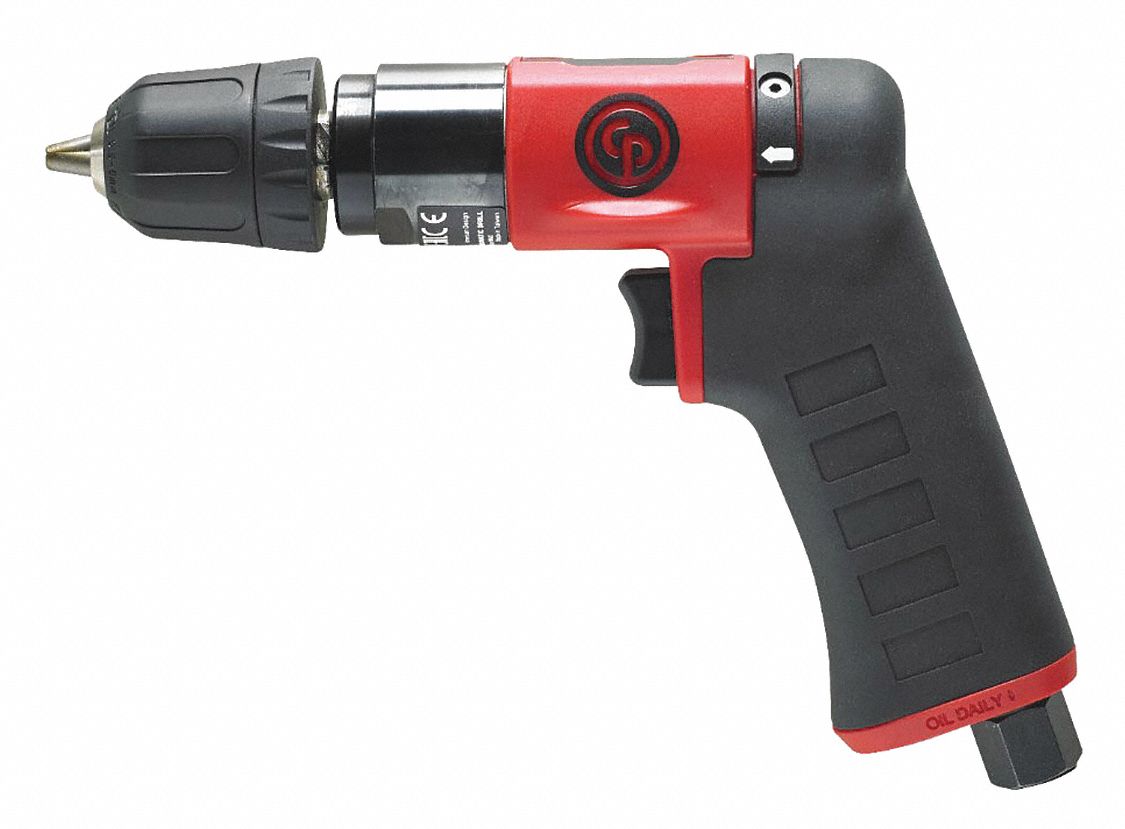 CHICAGO PNEUMATIC, 1/4 in Chuck Size, Industrial Duty, Drill - 468H72 ...