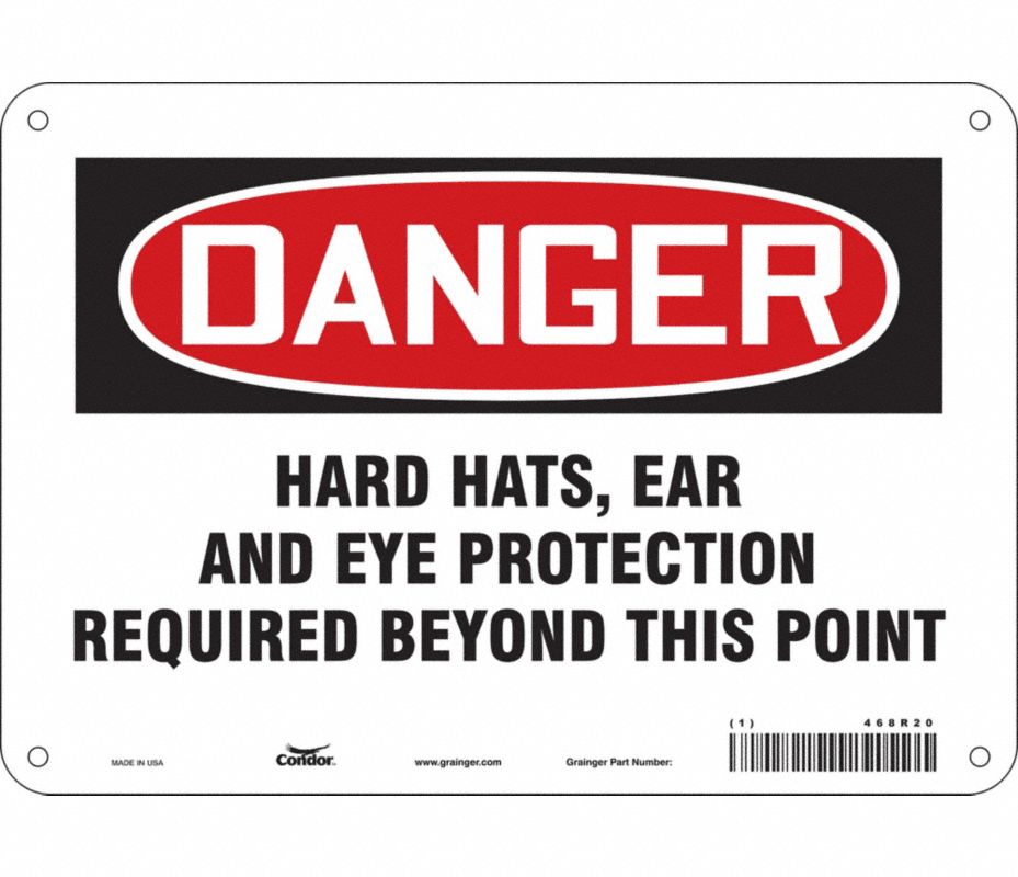 CONDOR Letrero de Seguridad, Encabezado: Danger, Material Aluminio ...