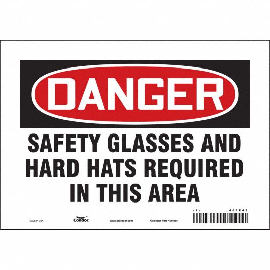 Vinyl, Adhesive Sign Mounting, Safety Sign - 468R45|468R45 - Grainger