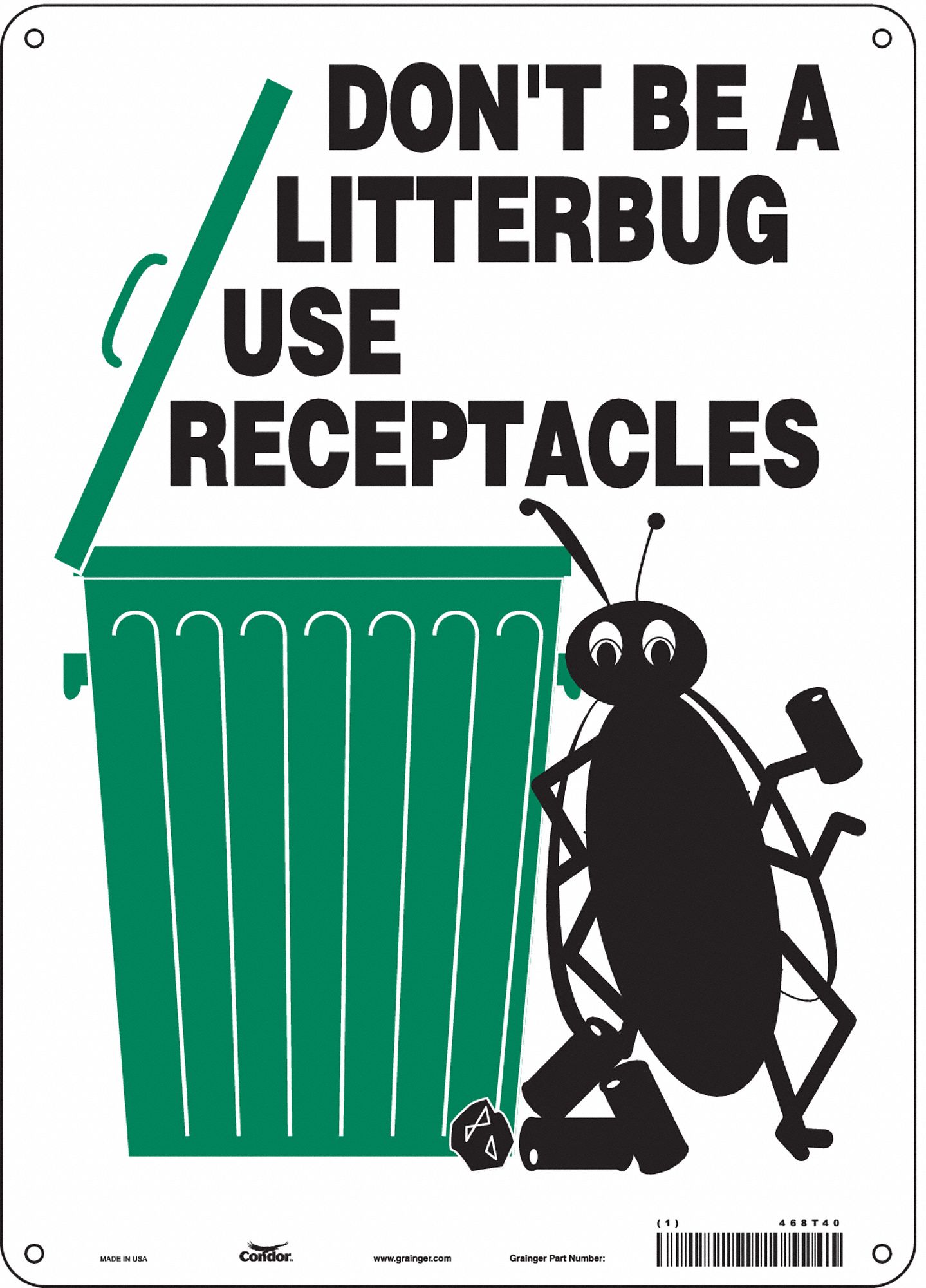 Polyethylene, Mounting Holes Sign Mounting, Safety Sign - 468T40|468T40 ...