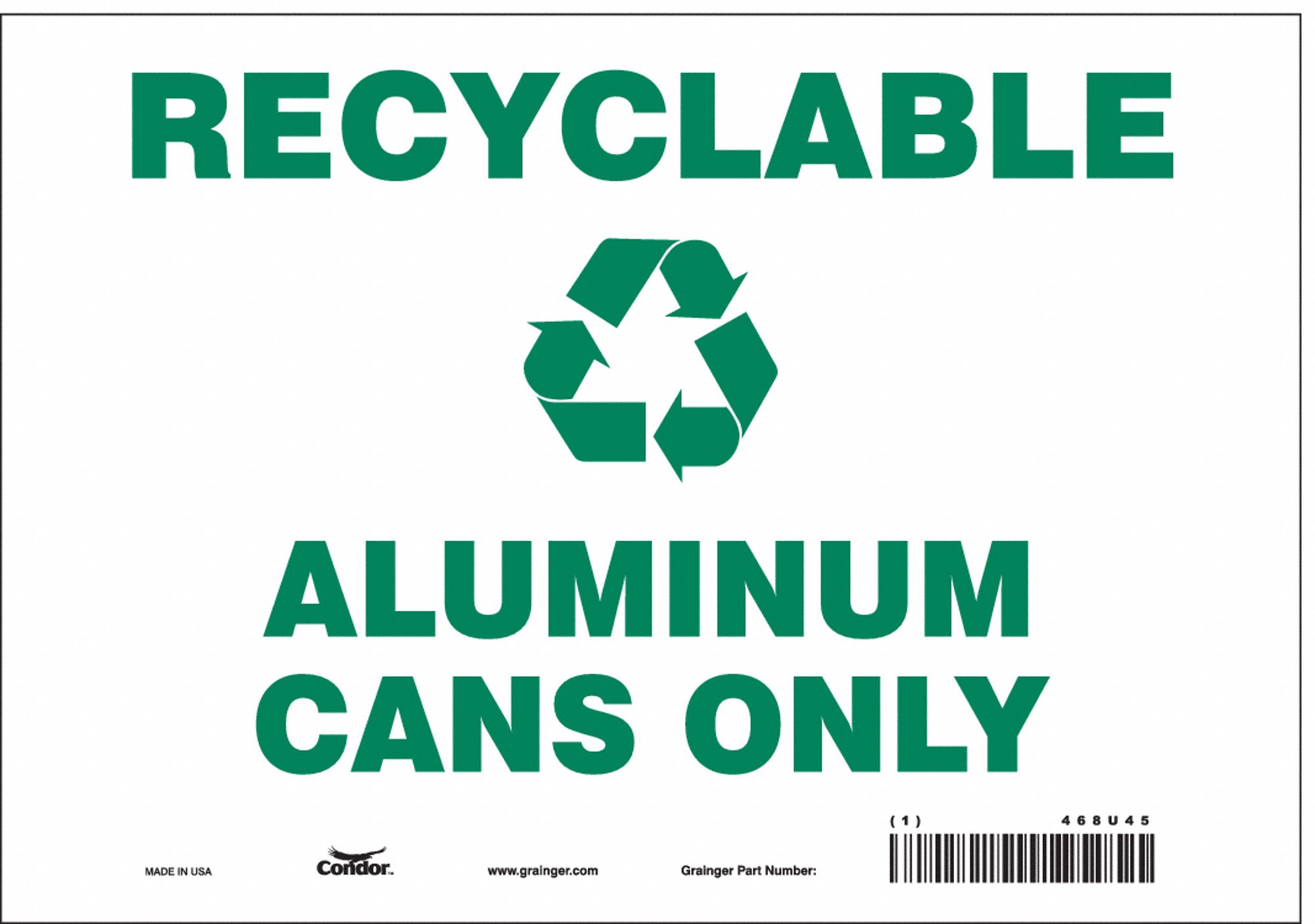 Vinyl, Adhesive Sign Mounting, Safety Sign - 468U45|468U45 - Grainger