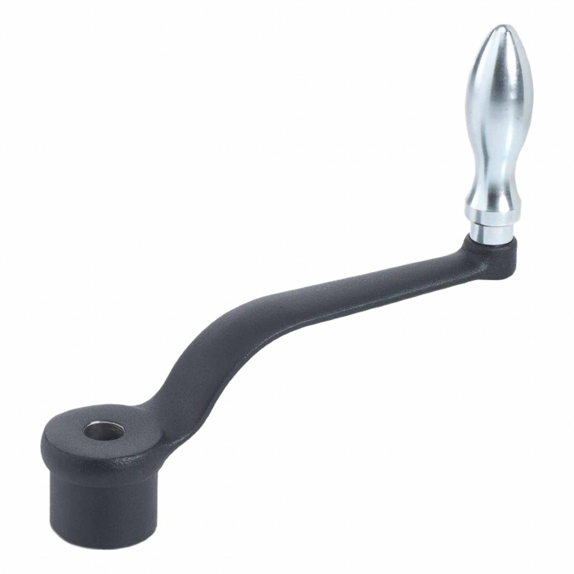 JW WINCO, Cast Iron w/ Revolving Steel Grip, 10 mm Bore Dia, Crank ...