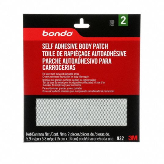 BONDO, White, 5 7/8 in Lg, Auto Body Repair Patch - 878NR9|00932SRP ...