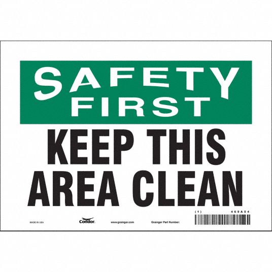Vinyl, Adhesive Sign Mounting, Safety Sign - 469A54|469A54 - Grainger