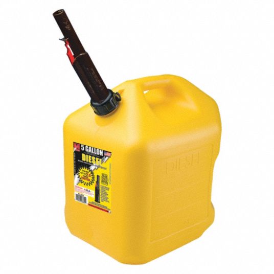 MIDWEST CAN Diesel Fuel Can, HDPE, 5 gal Capacity, 14-1/2" Height, 13 ...