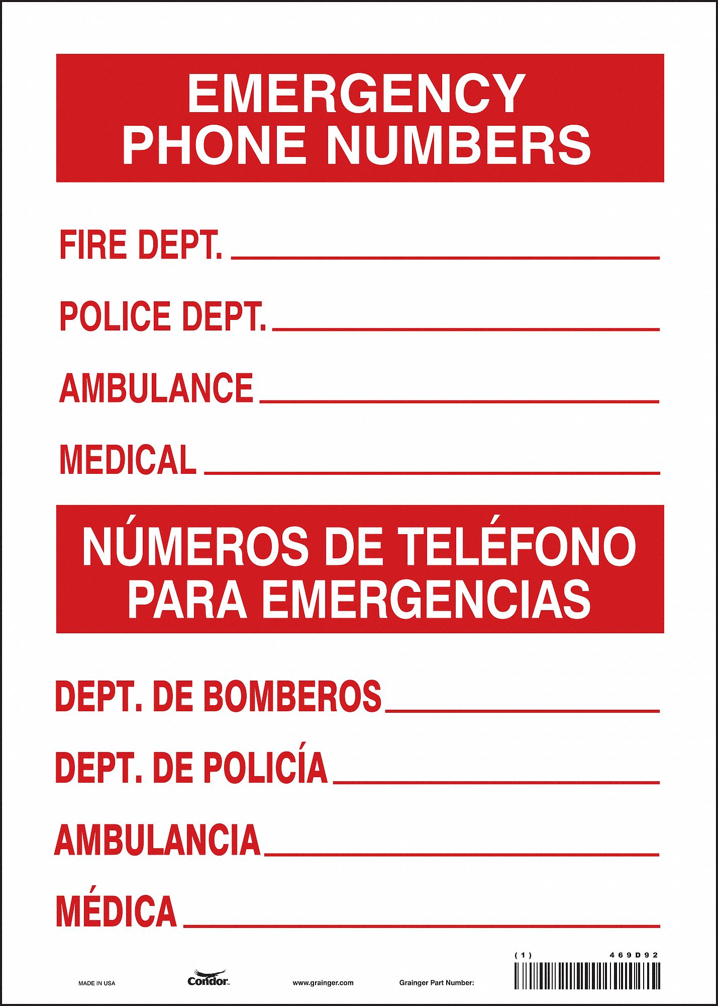 Vinyl, Adhesive Sign Mounting, Safety Sign - 469D92|469D92 - Grainger