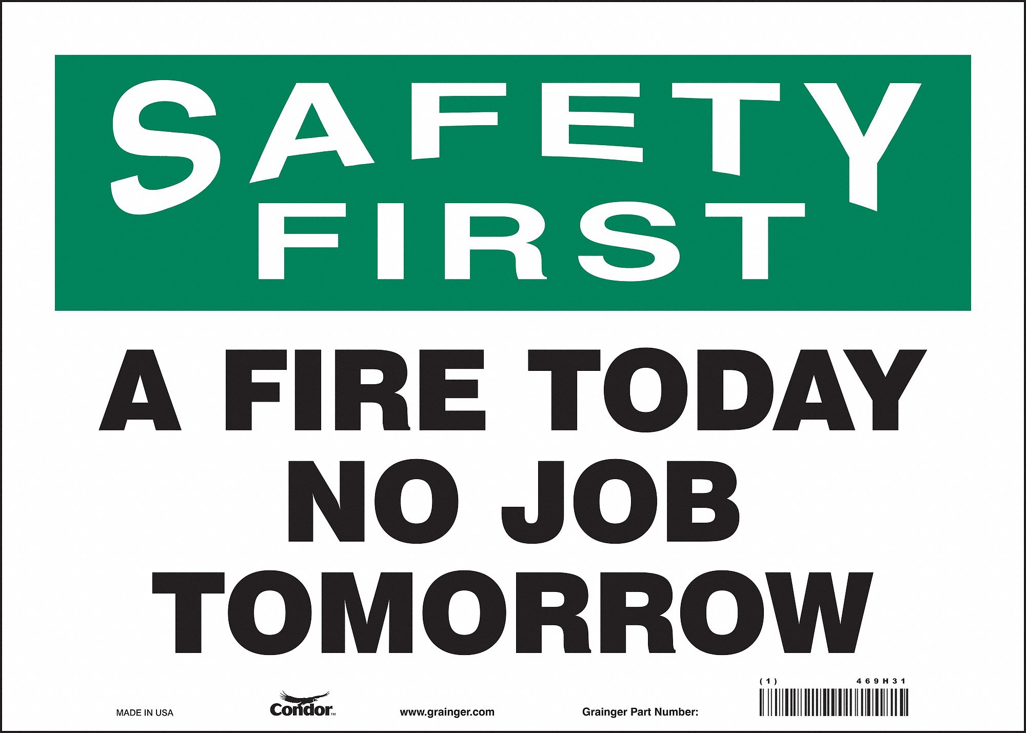 Vinyl, Adhesive Sign Mounting, Safety Sign - 469H31|469H31 - Grainger