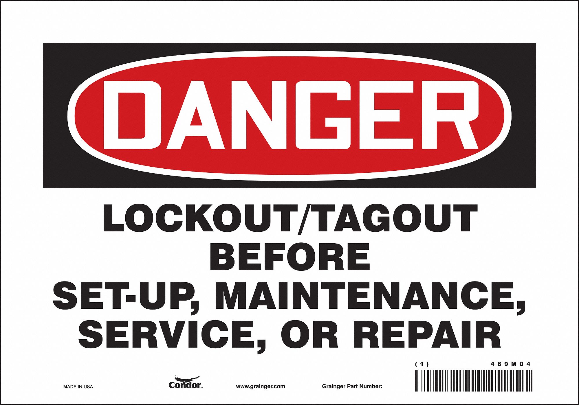 Vinyl, Adhesive Sign Mounting, Safety Sign - 469M04|469M04 - Grainger