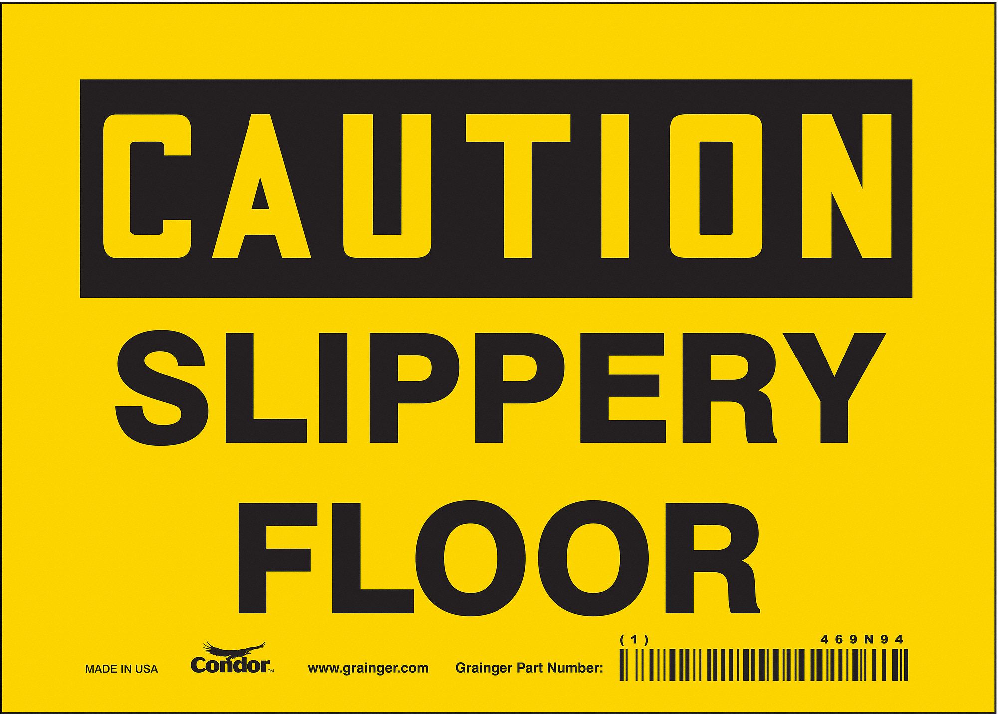 Vinyl, Adhesive Sign Mounting, Safety Sign - 469N94|469N94 - Grainger