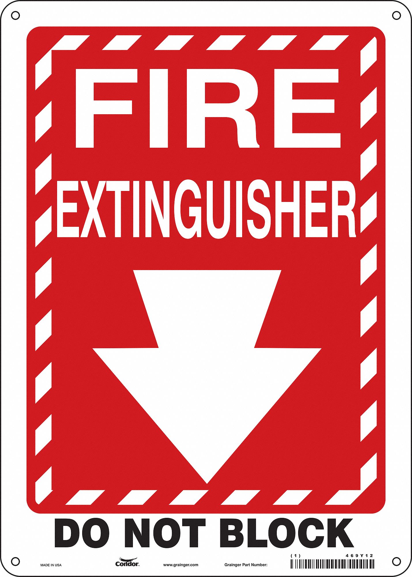 Aluminum, Mounting Holes Sign Mounting, Safety Sign - 469Y12|469Y12 ...