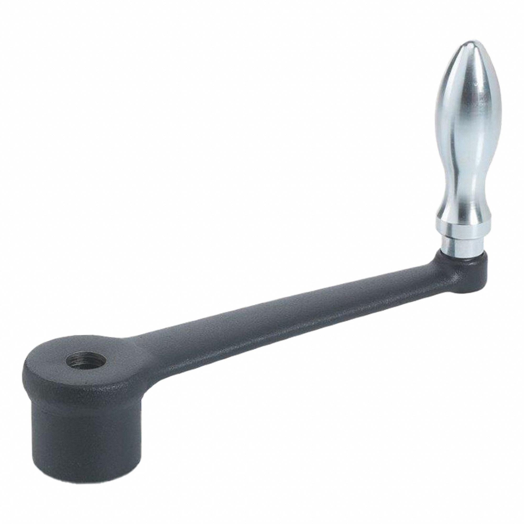 JW WINCO, Cast Iron w/ Revolving Steel Grip, 14 mm Bore Dia, Crank ...