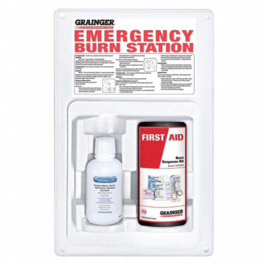 Plastic Burn Care Station, White; People Served: 2 - Grainger