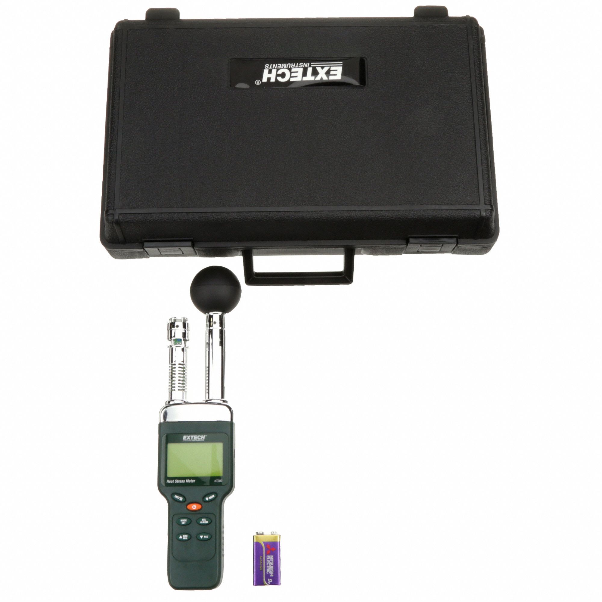 EXTECH Heat Stress Monitor: 2 in Globe Dia., 0° to 80°C, ±1.1°F/±0.6°C ...