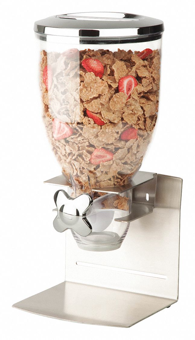 HONEY-CAN-DO Single Cereal Dispenser, Number of Compartments 1, 17 1/2 ...