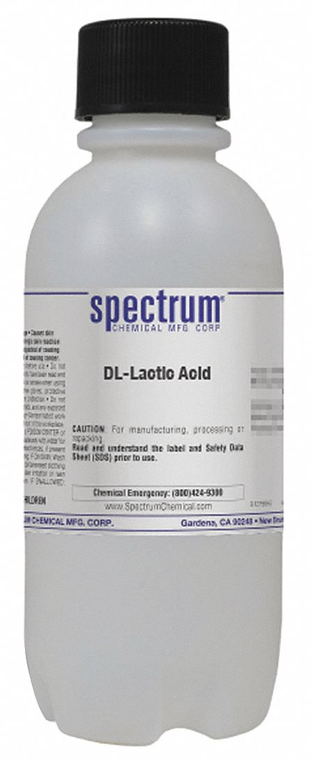 Lab, 500 mL, DL-Lactic Acid - 46AP60|L2016-500ML - Grainger