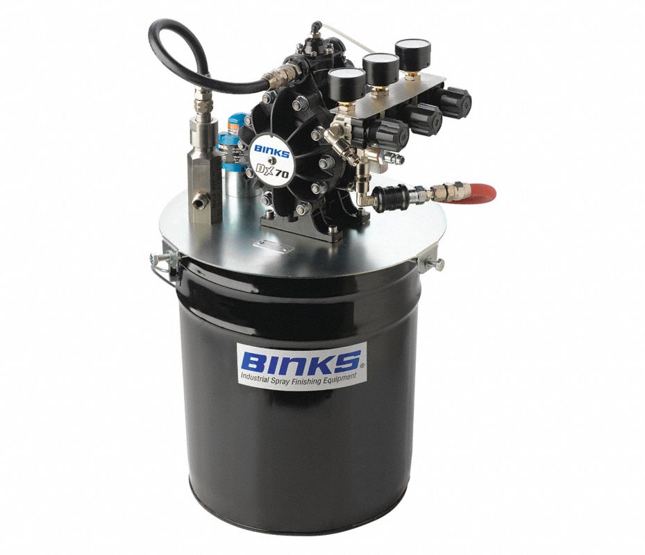 BINKS Bomba de Diafragma,Presión,18" L,100 psi - 46AY09 | DX70R3-PFA ...