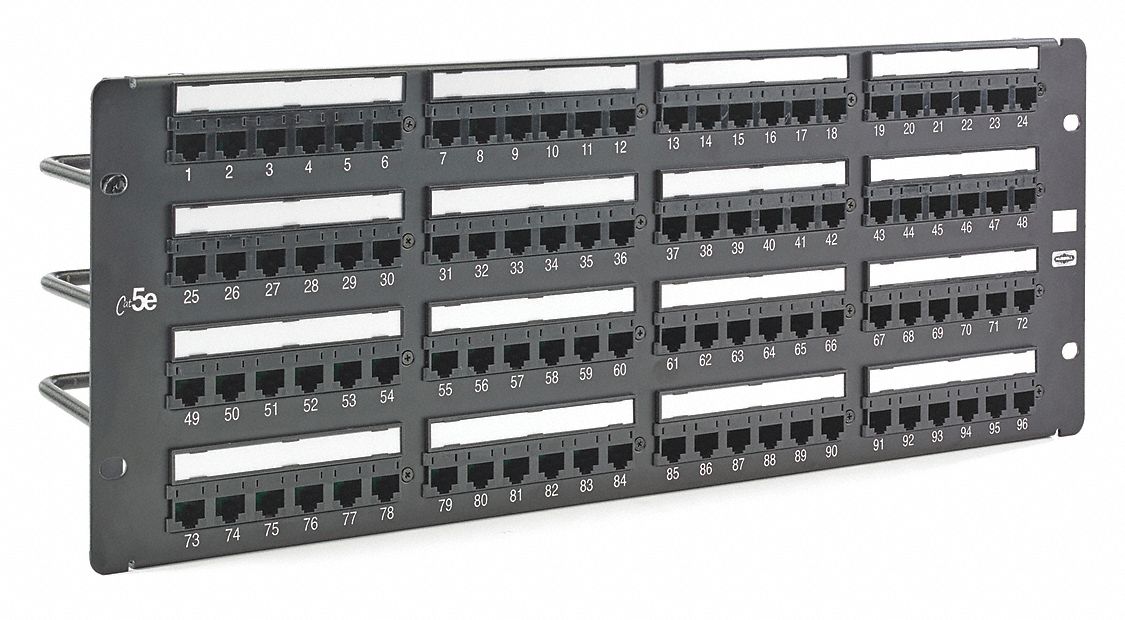HUBBELL PREMISE WIRING, 5e, Flat, Patch Panel - 46AY37|HP5E96 - Grainger