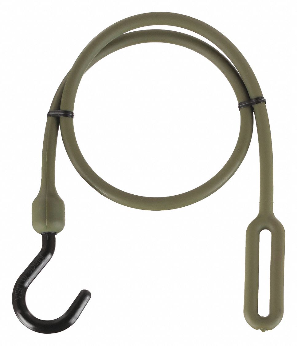 THE BETTER BUNGEE BUNGEE CORD,MILITARY GREEN,30" L - Bungee Cords and ...