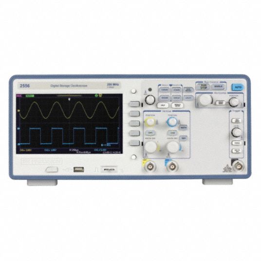 B&K PRECISION Digital Oscilloscope, 200MHz, 2 Channel - 46C187|2556 ...