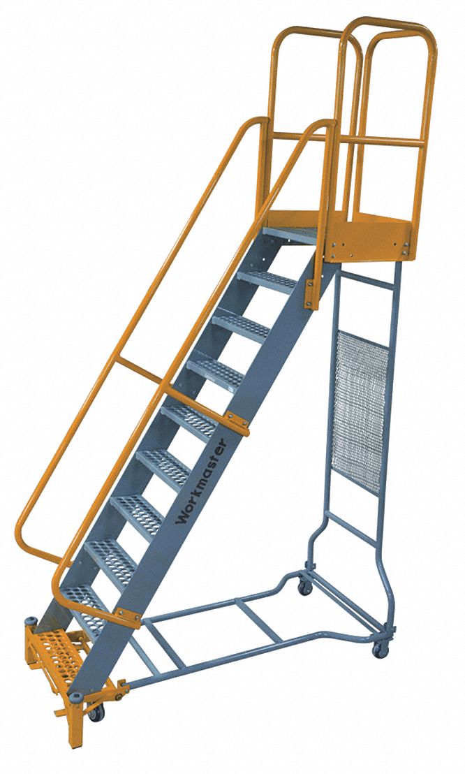 COTTERMAN, 9.2 ft Platform Ht, Partially Assembled, Rolling Ladder ...