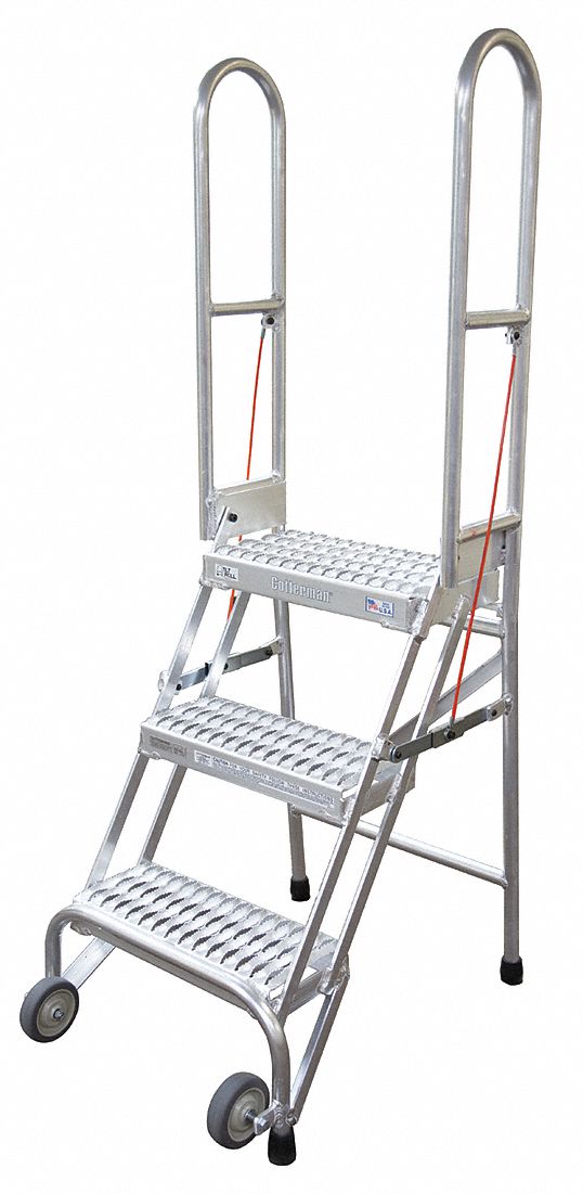 COTTERMAN, 2.5 ft Platform Ht, Assembled, Rolling Ladder - 46C353 ...