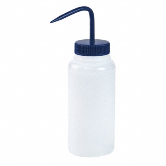 Standard Spout; Wash Bottle; Plastic; Nonvented Wide Mouth - Grainger