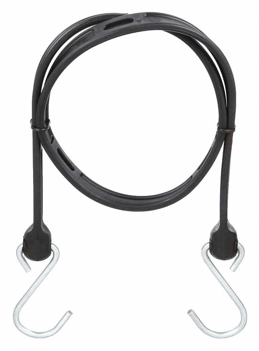 S-Hook, 3 in Hook Lg, Bungee Strap - 46CA99|BBSS36GBK - Grainger
