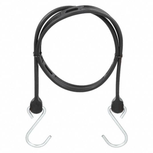 S-Hook, 3 in Hook Lg, Bungee Strap - 46CA99|BBSS36GBK - Grainger