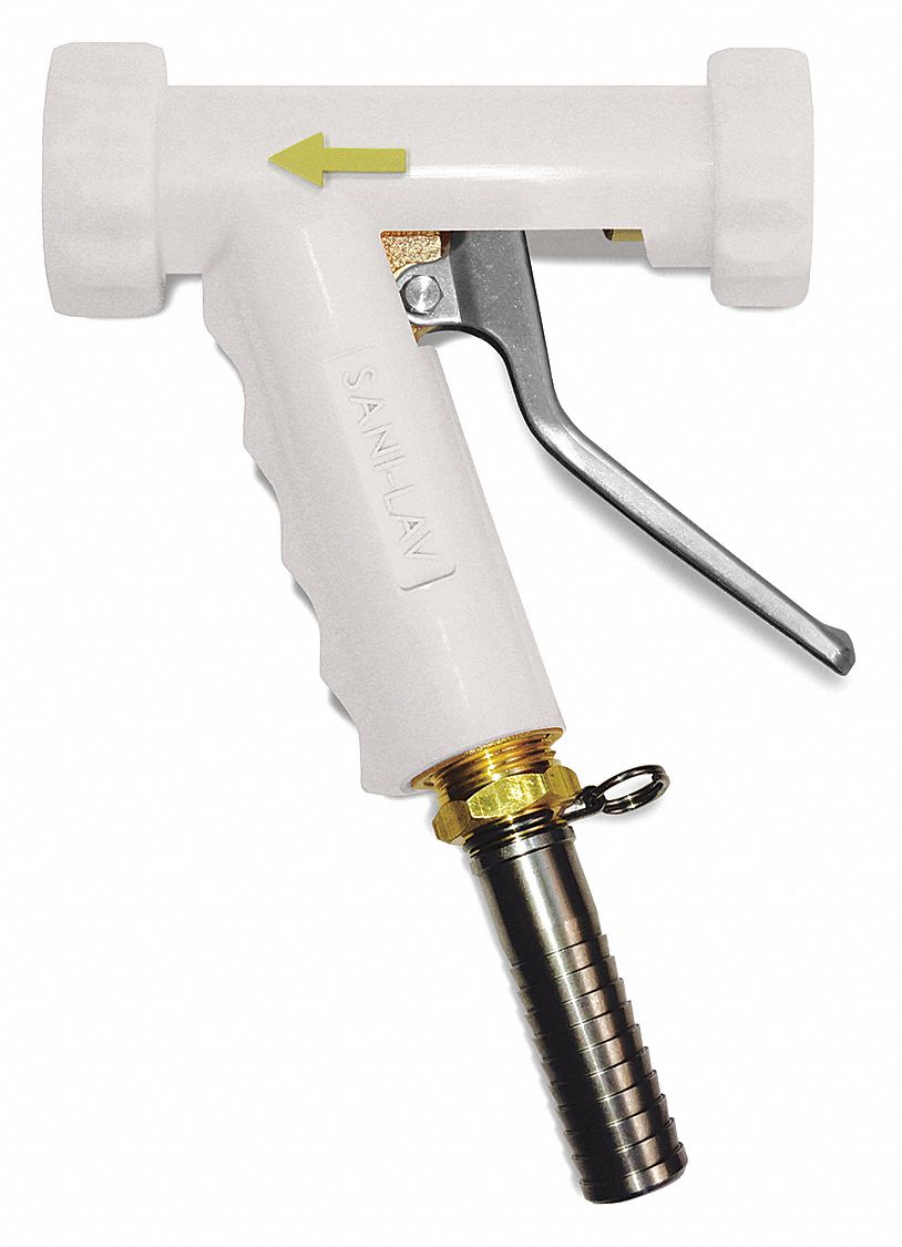 6 3/4 inL Brass Spray Nozzle, White - Grainger