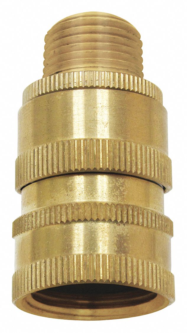 SANI-LAV, Brass, Brass, Quick Connect Hose Adapter - 46CF44|N23 - Grainger