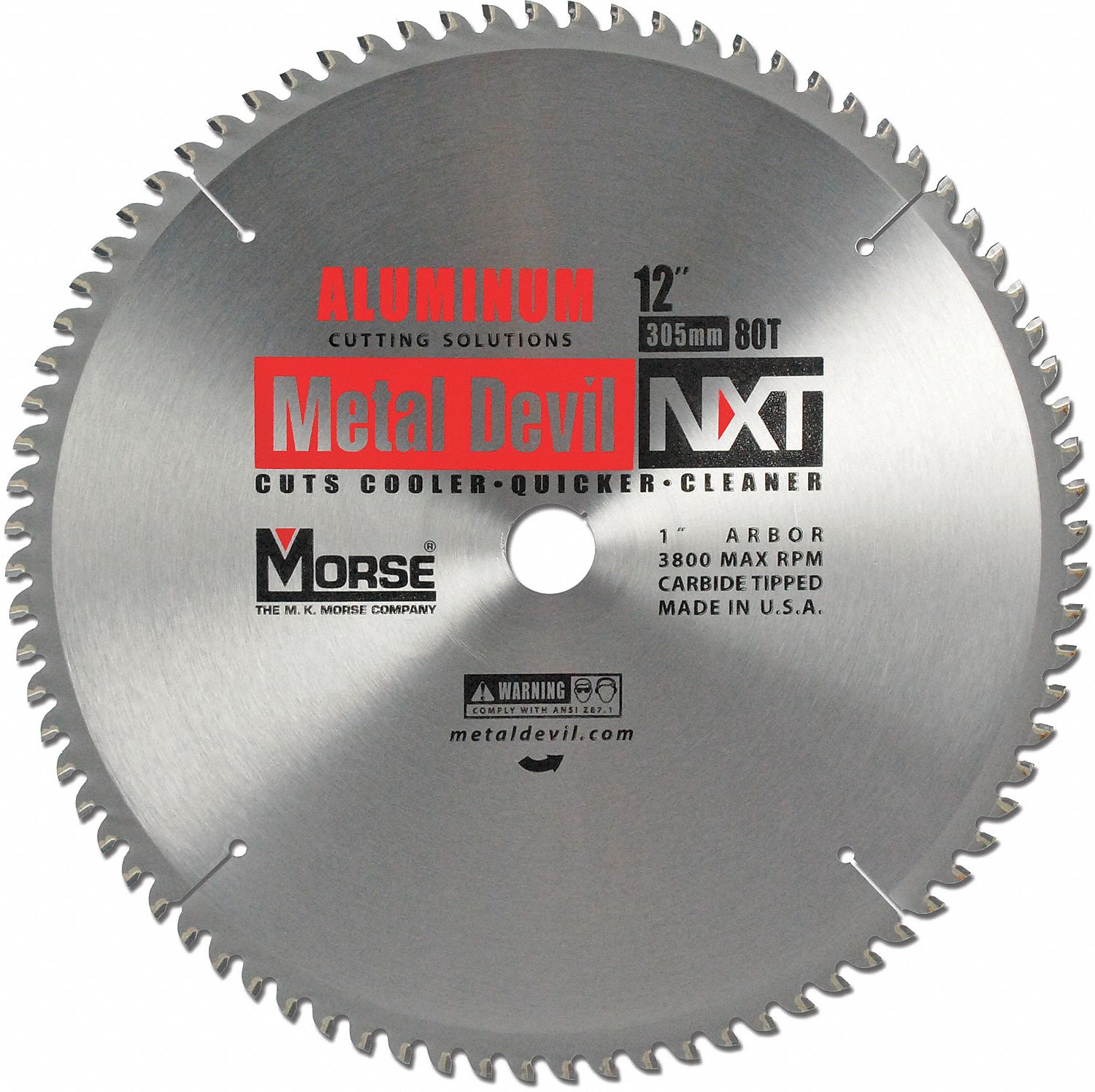 METAL DEVIL CIRCULAR SAW BLADE, 72 TEETH, CARBIDE, HOOK ANGLE 7 ° , 10 ...