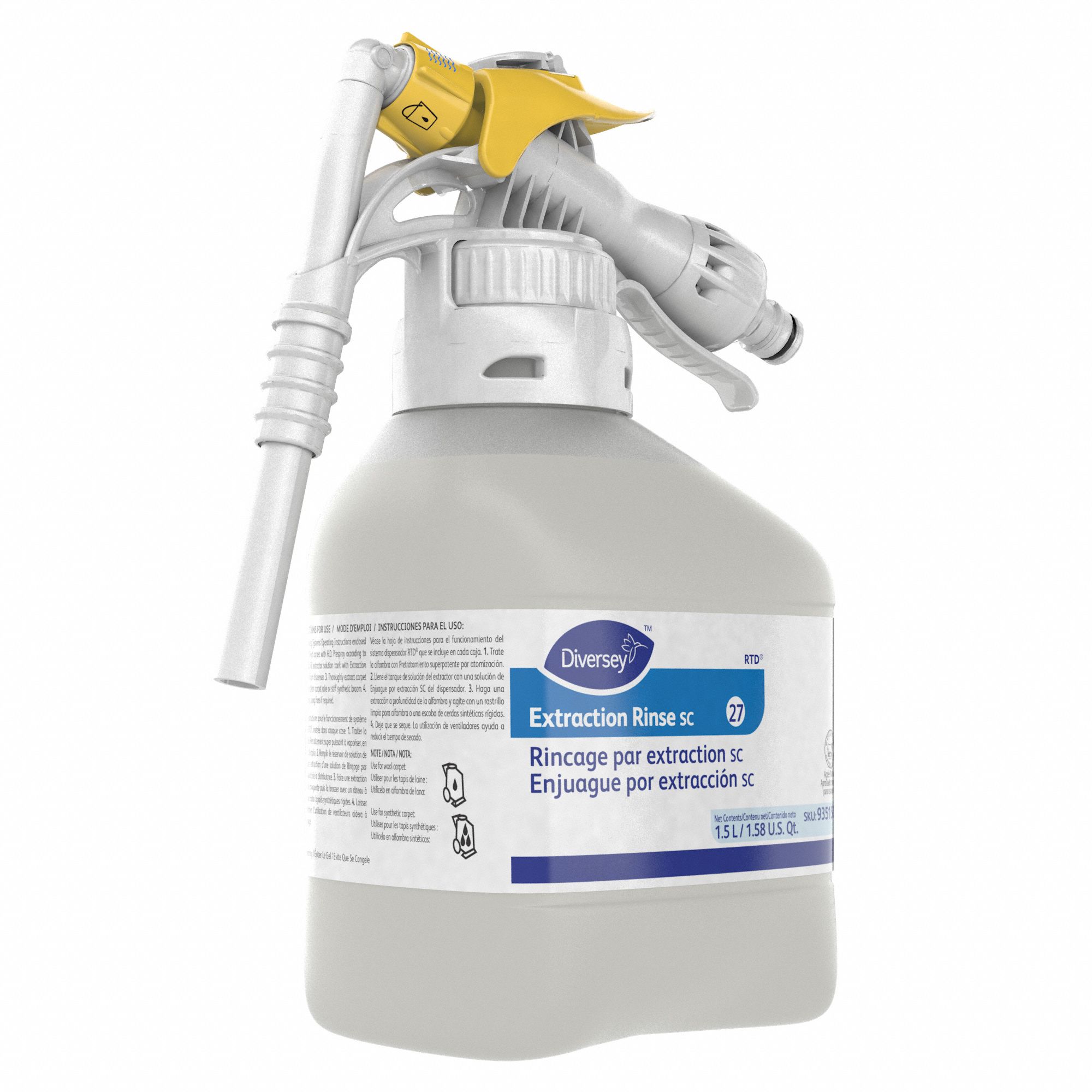DIVERSEY Carpet Extraction Rinse: Diversey, 27, Fits RTD Dispenser ...
