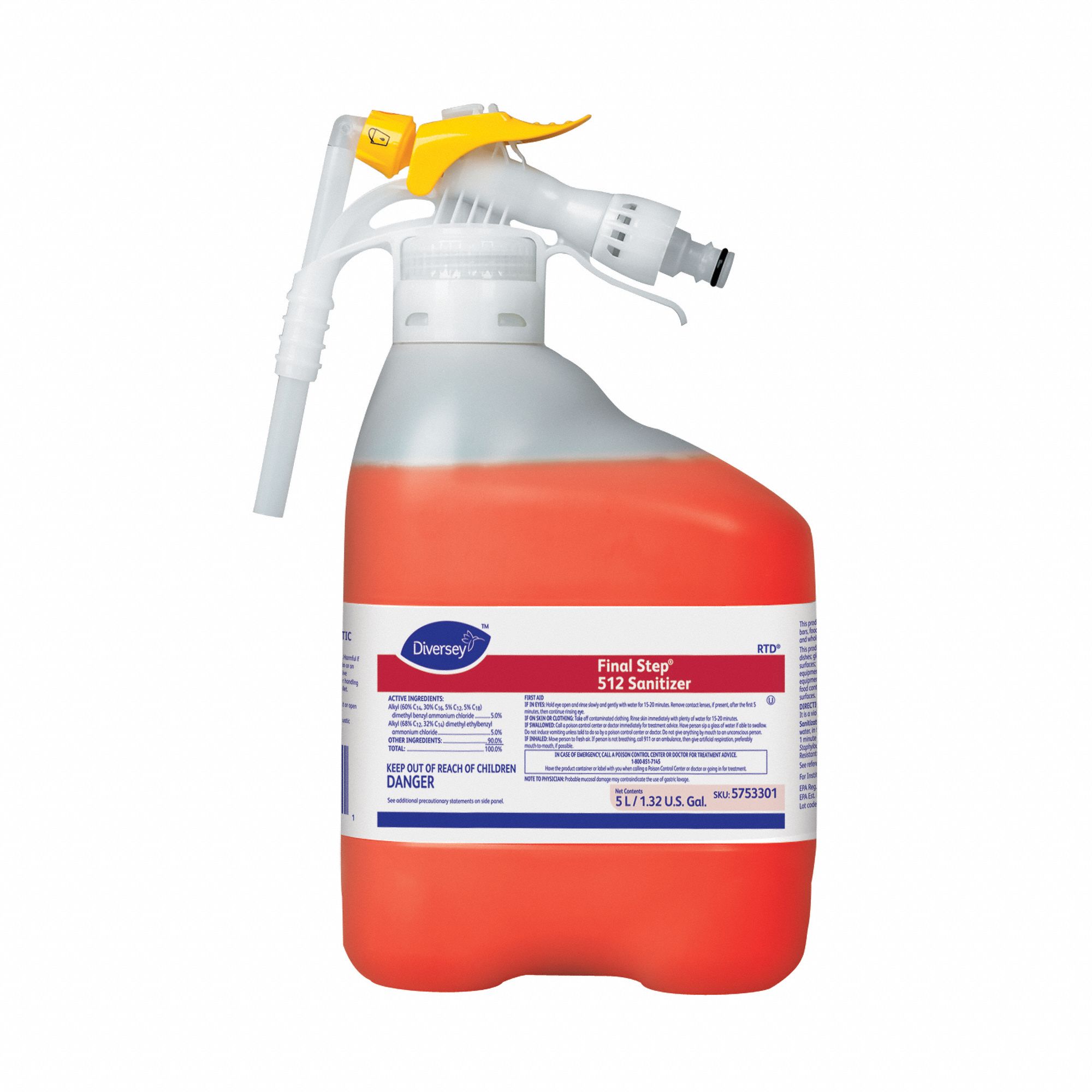 DIVERSEY, Final Step, D4, Sanitizer Concentrate - 46E793|5753301 - Grainger